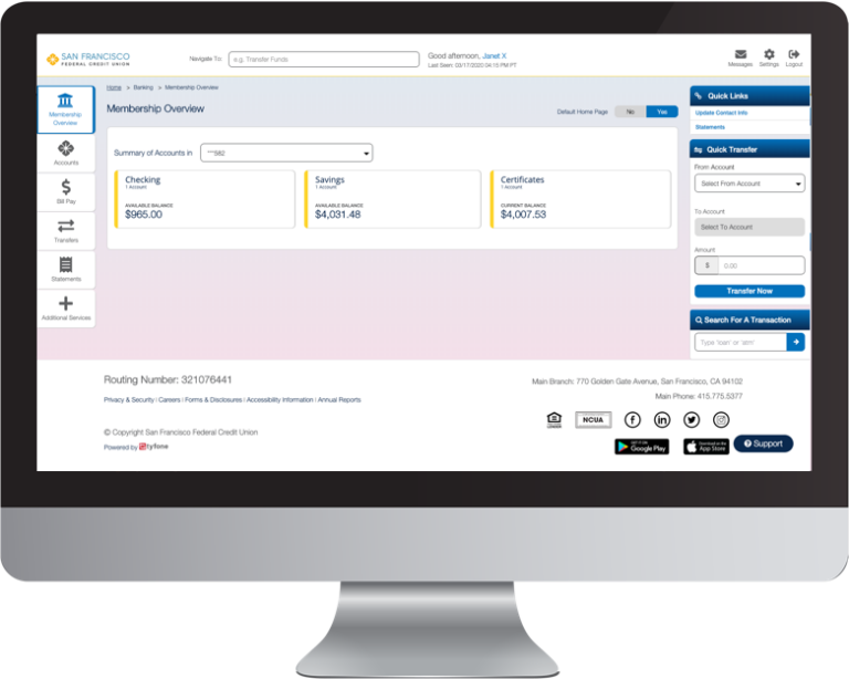 Online Banking - San Francisco Federal Credit Union